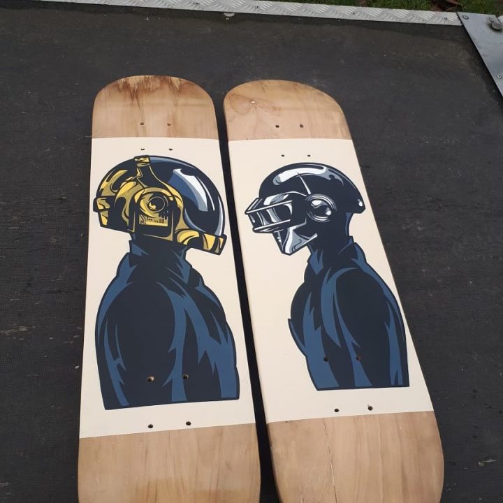 Daft Punk skate diptych by ze.toon - The Daily Board
