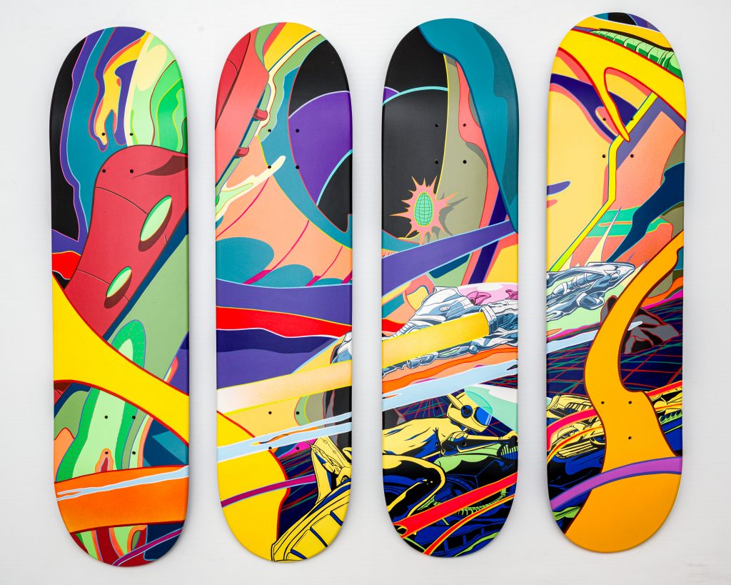 "Ride the Lightning" skateboards by Loodz x Spraying Board