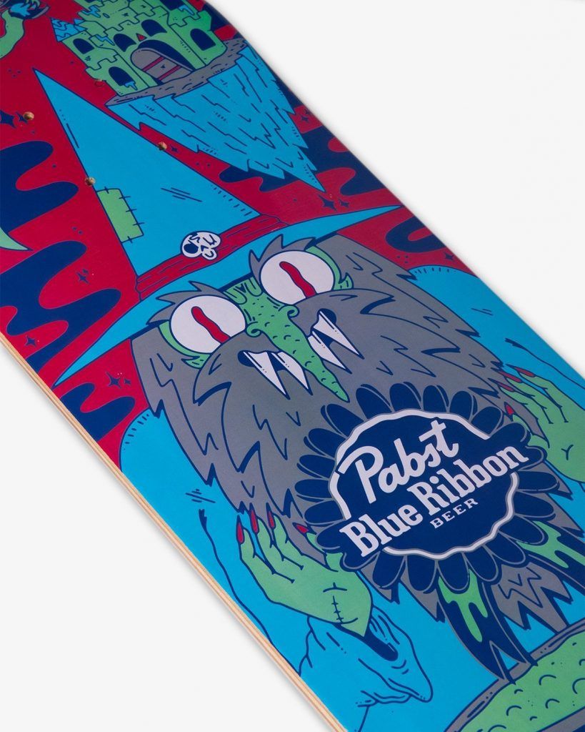 Ride with the Wizard skateboard by Dakota Cates for Pabst Blue Ribbon