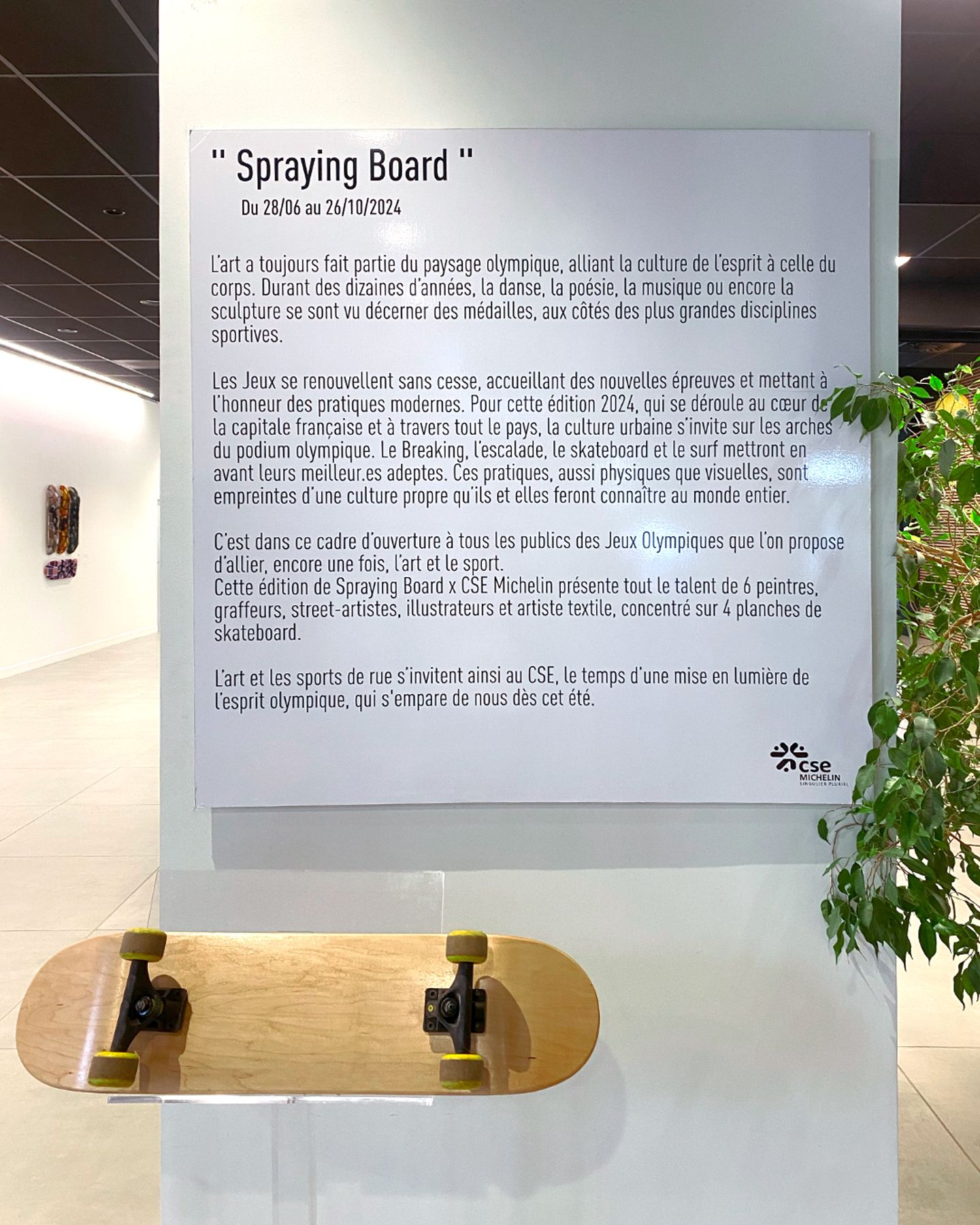 SPRAYING BOARD CSE Michelin - Exhibition photos - The Daily Board
